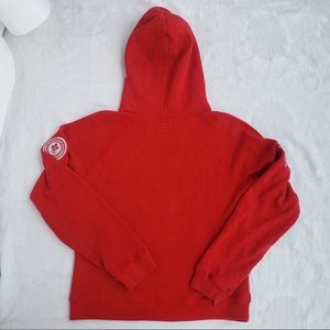 Roots | Tops | Roots Canada Bright Red White Pullover Hoodie | Poshmark